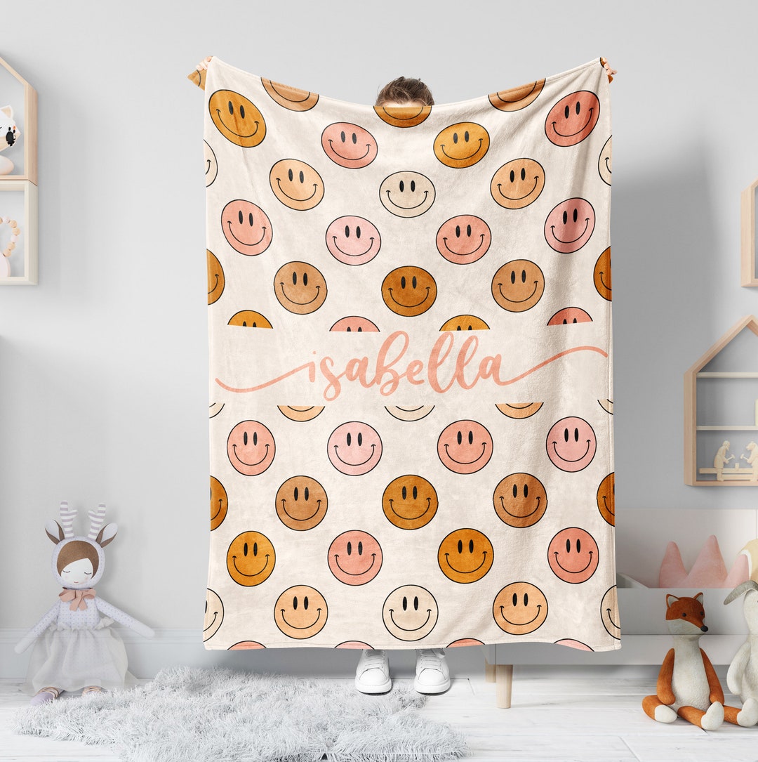 Personalized Smiley Face Blanket Custom Smiley Blanket New - Etsy