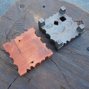Rare 5.75lb Swage Block & Original Foundry Wood Pattern Blacksmith ...