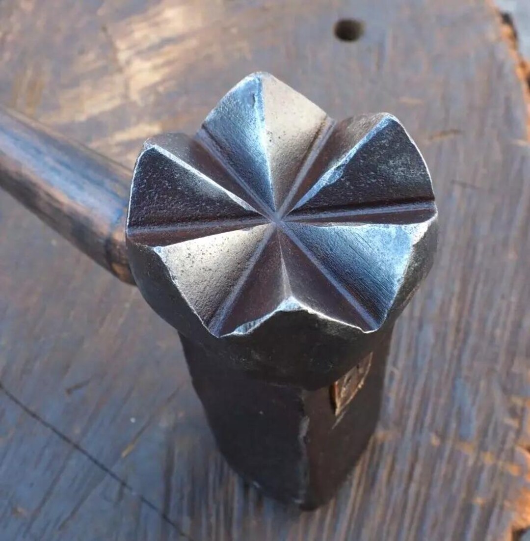 6PT Star Hammer ROCK DRILL Bit Sharpening Tool Blacksmith Coal Mine ...