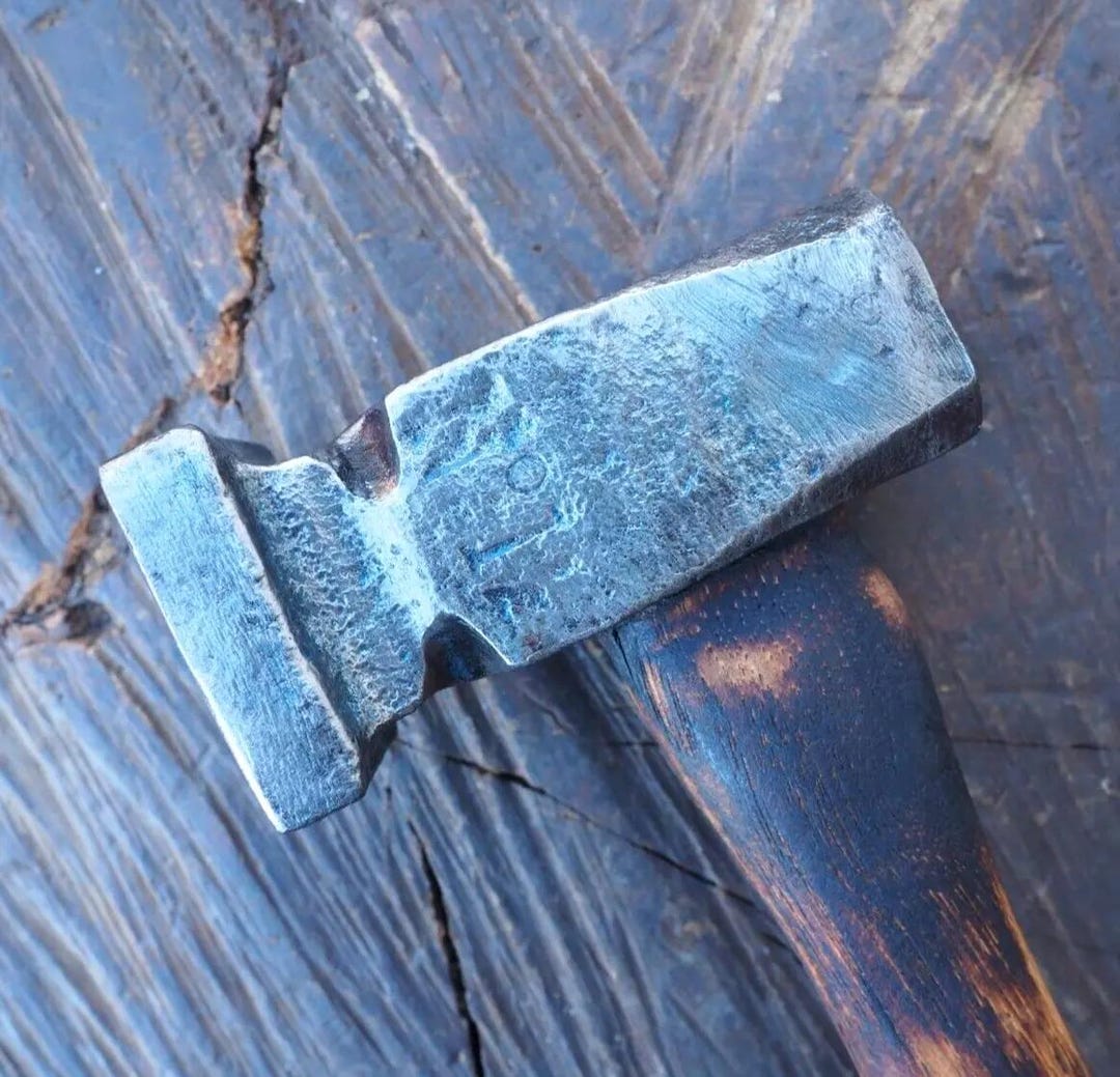 Small 1 5/8" Square Blacksmith "flatter" Hammer Vintage Anvil Knife ...