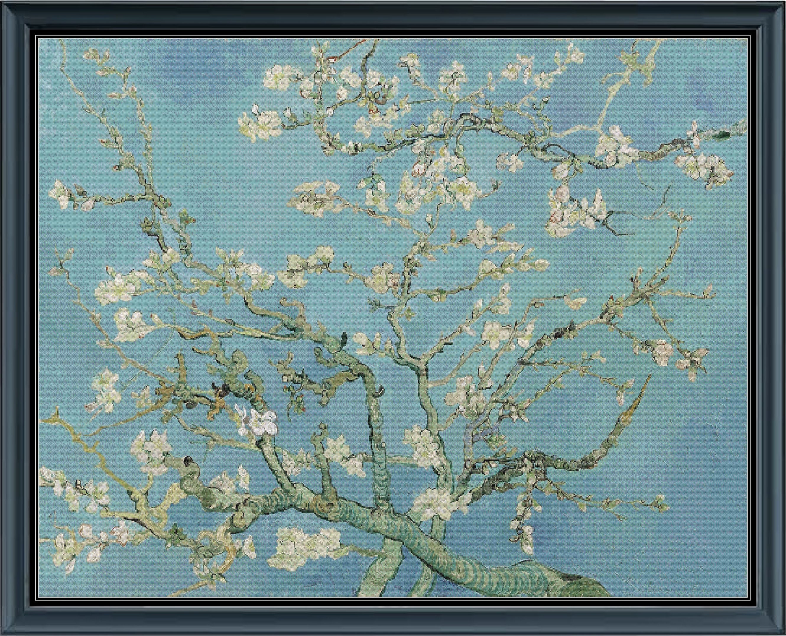 Vincent Van Gogh Almond Blossom Cross Stitch Pattern PDF Full Coverage ...