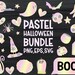 Pastel Halloween Clipart Pink Halloween Clip Art Cute Holo Halloween ...