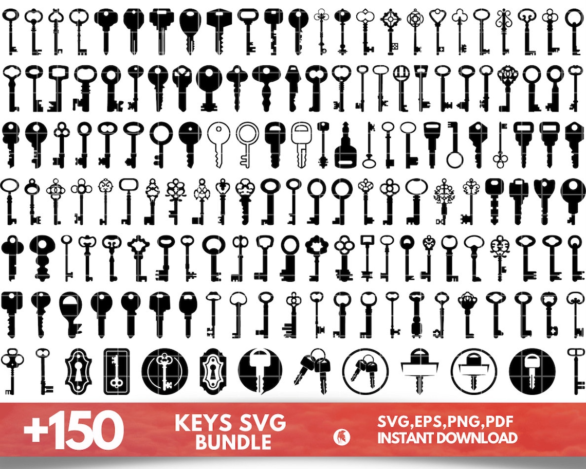 Key SVG, Key Clipart, Keys Svg Bundle, Magic Key Svg, Vintage Key Svg ...
