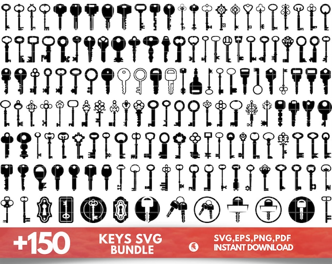 29 Keys SVG, Keys Png, Key Svg, Key Png, Vintage Key, Lock Svg, Keys ...