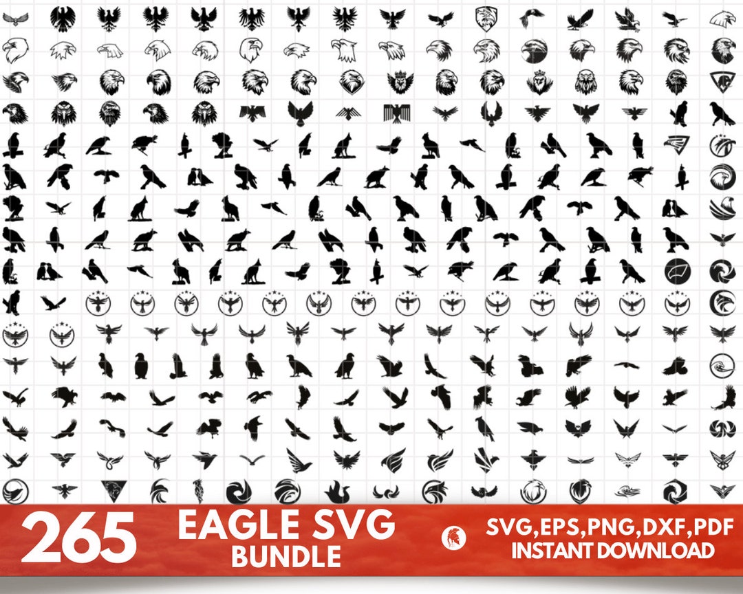 265 Eagle SVG Bundle, Eagle Head Svg, Eagle Dxf, Eagle Png, Eagle Eps, Eagle Vector, Eagle Cut ...