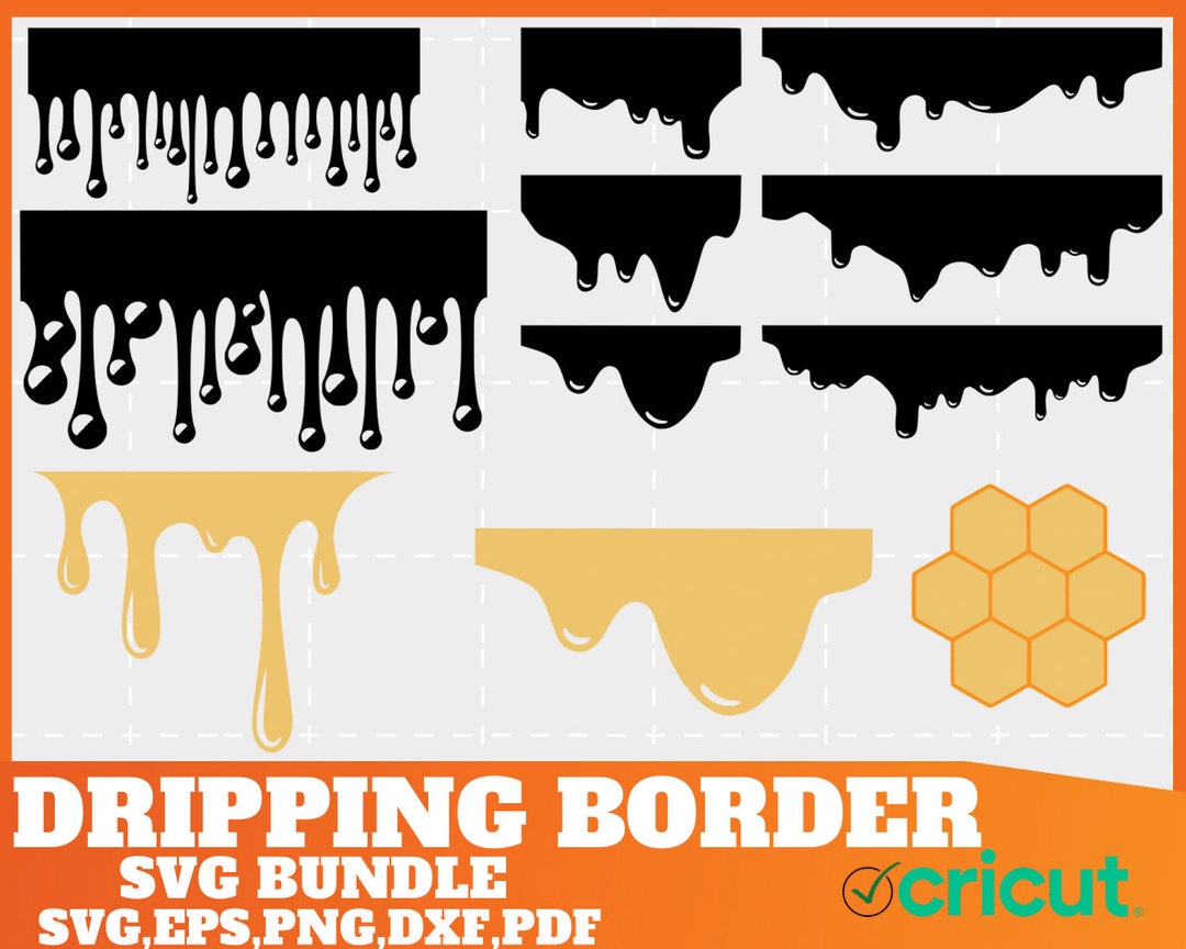 Dripping Borders Svg,dripping Svg,dripping Borders Clipart,choclate ...