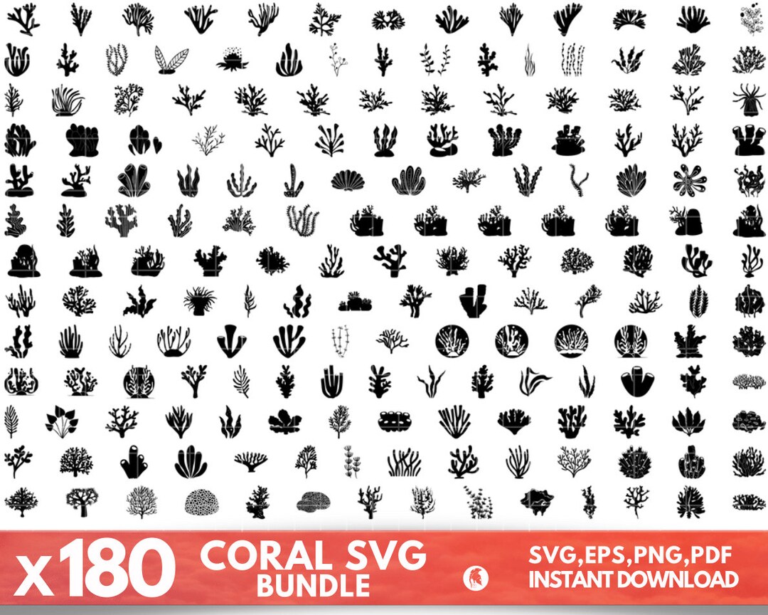 Coral SVG Bundle, Coral SVG Bundle, Coral Clipart, Coral SVG Cut Files ...