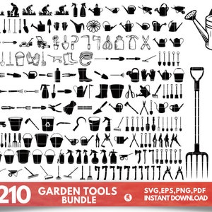 Garden Tools SVG Bundle | Gardening Tools SVG | Tools SVG | Gardening ...