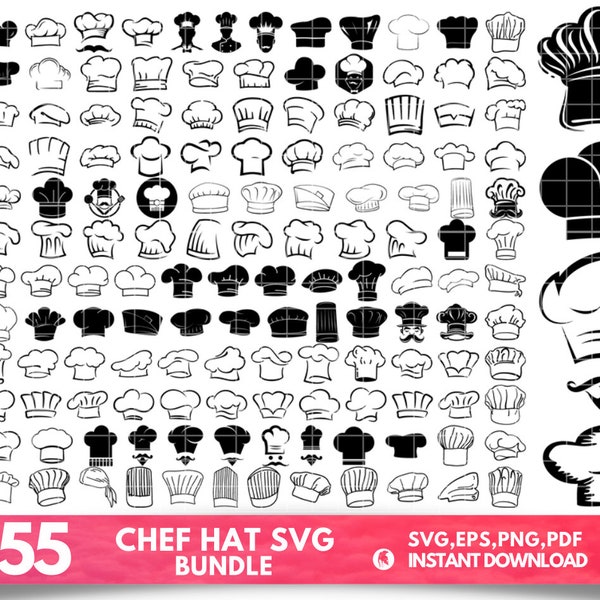 Chef Hat Svg - Etsy