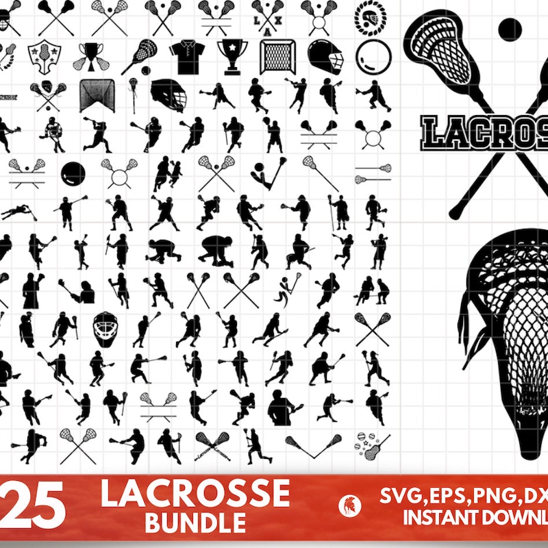 Lacrosse Sticks Clip Art - Etsy UK