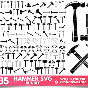 Hammer SVG Bundle, Hammer Cricut, Hammer SVG, Hammer Clipart, Hammer ...