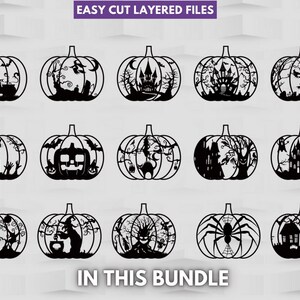 15 Creepy Halloween Svg Bundle, Spooky Pumpkins, Creepy Bats Svg ...