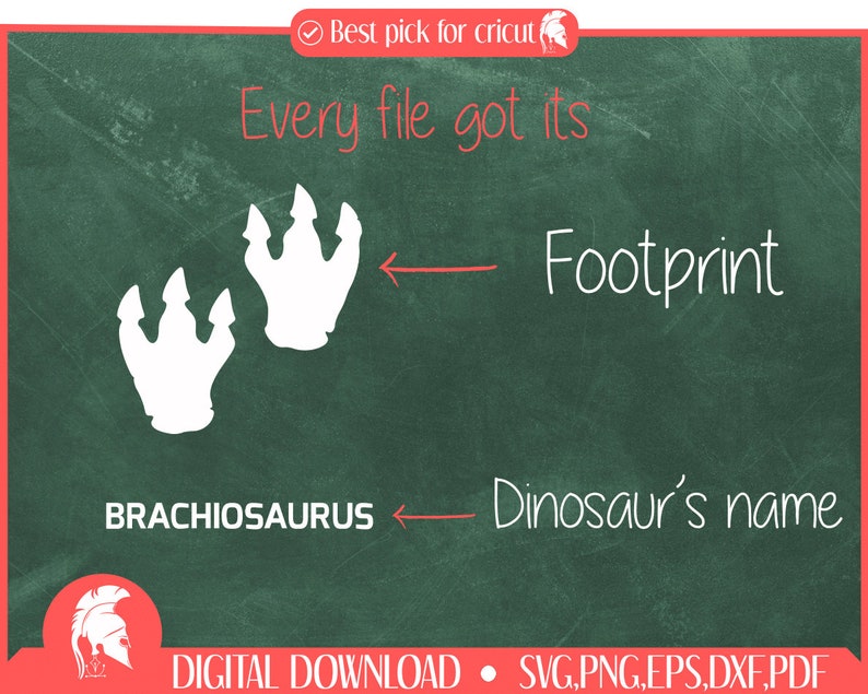 Dinosaur Tracks - Field Guide Sign SVG, Nursery Decor, Kids Room Decor ...