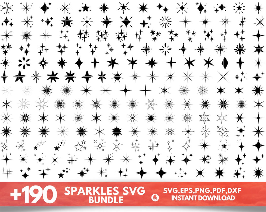 Sparkle SVG, Sparkle Star Cricut, Sparkle Cut File, Sparkle Vector ...