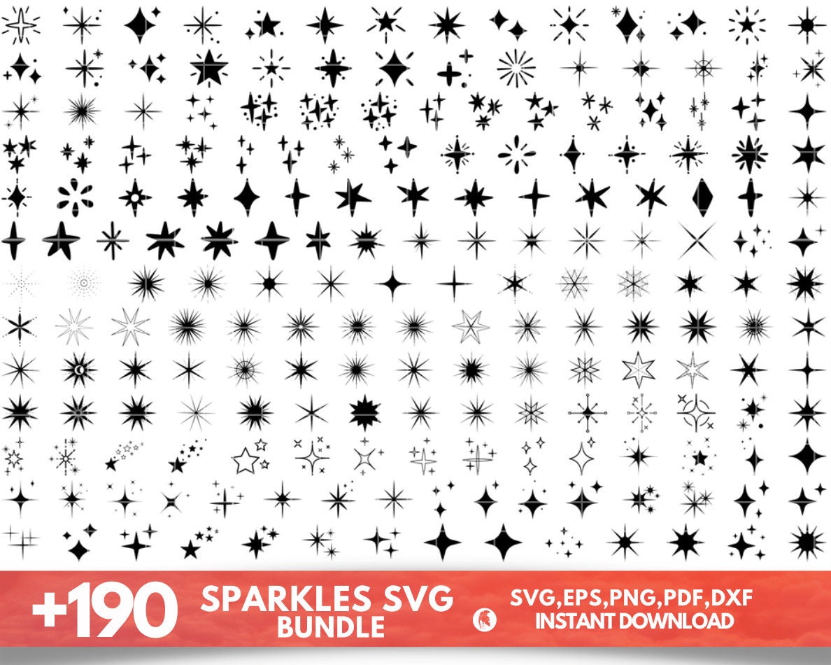 Sparkle SVG, Sparkle Star Cricut, Sparkle Cut File, Sparkle Vector, Sparkle Svg Bundle, Sparkle ...