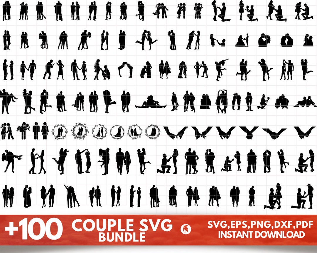 Couple SVG Bundle - Couple PNG Bundle - Couple Clipart - Couple SVG Cut ...