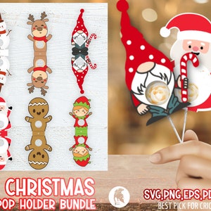 Christmas Lollipop Holder Svg, BUNDLE, Christmas Favor for Kids ...