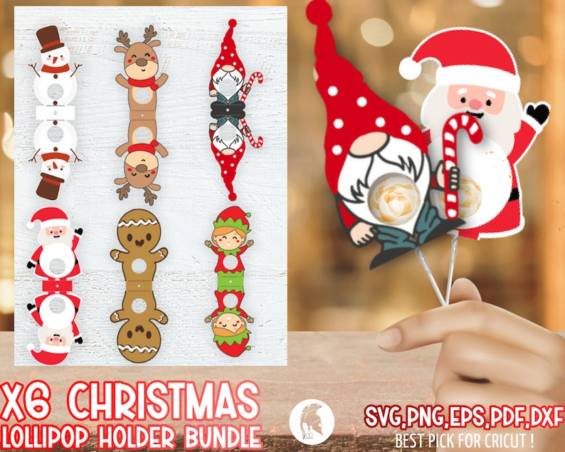 Christmas Lollipop Holder Svg, BUNDLE, Christmas Favor for Kids ...