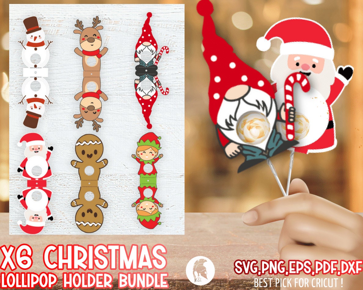 Christmas Lollipop Holder Svg BUNDLE Christmas Favor for - Etsy Australia