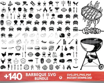 Barbeque SVG Bundle, BBQ Svg Bundle, BBQ Svg, Grilling Svg, Kitchen Svg ...