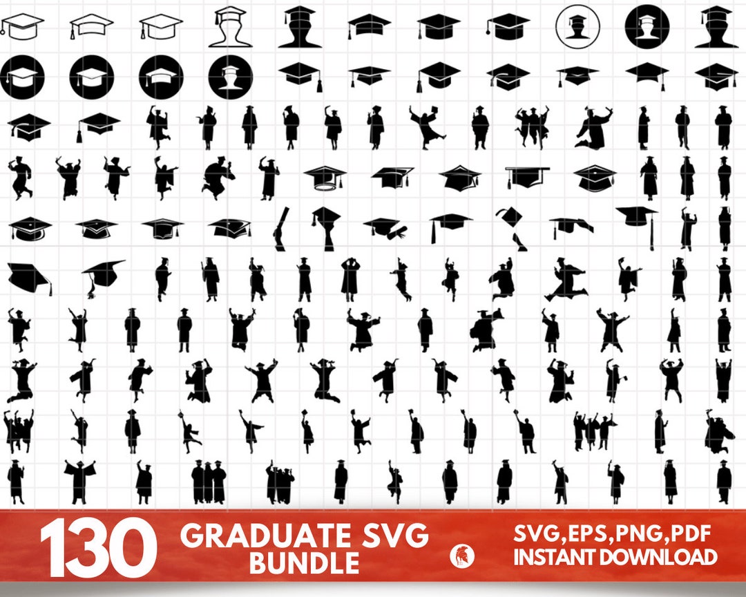 130 Graduate SVG - Graduate Silhouette - Graduation SVG - Graduate ...