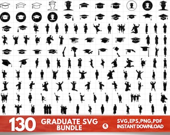 Graduate SVG Graduate Silhouette Graduation SVG Graduate Bundle SVG ...