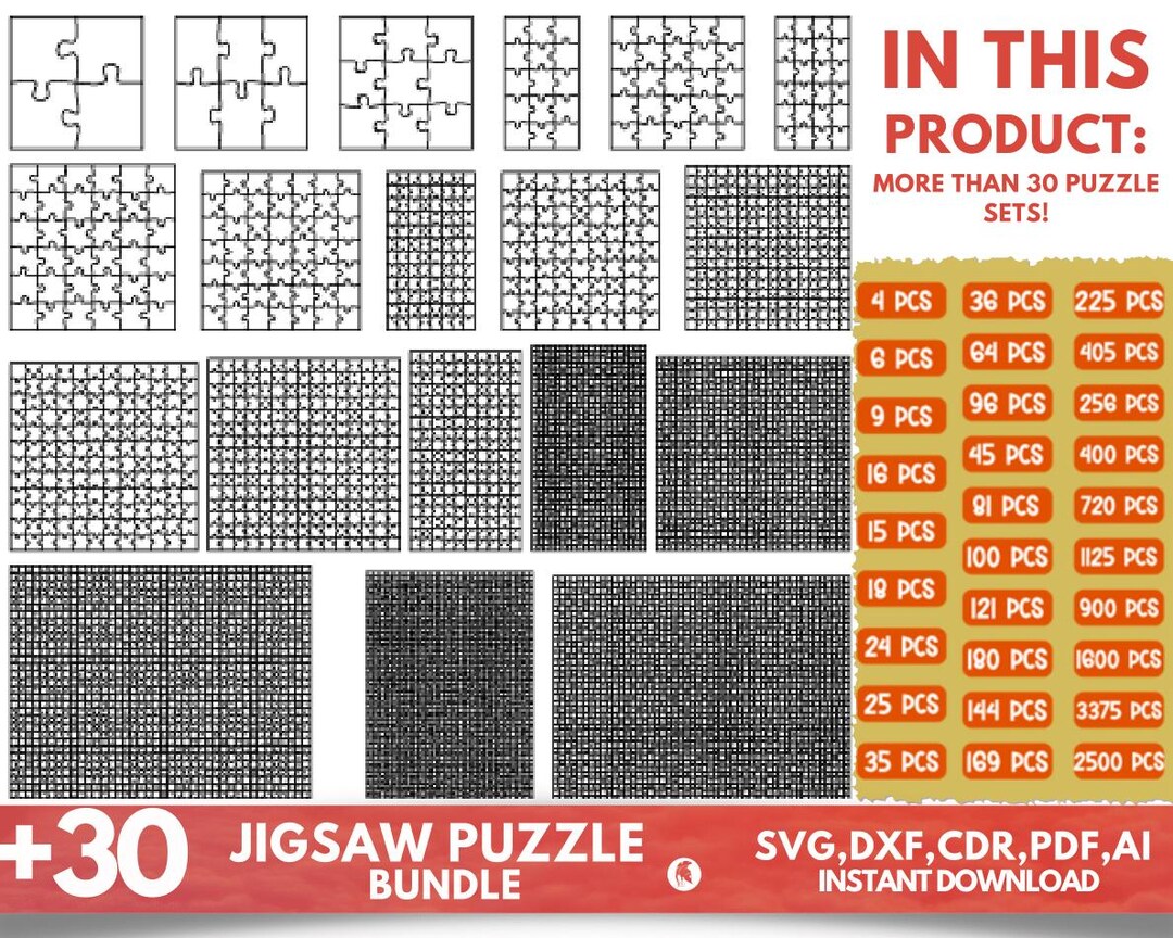 Puzzle Svg Templates, Jigsaw Puzzle Svg, Puzzle Cut Template, Puzzle ...