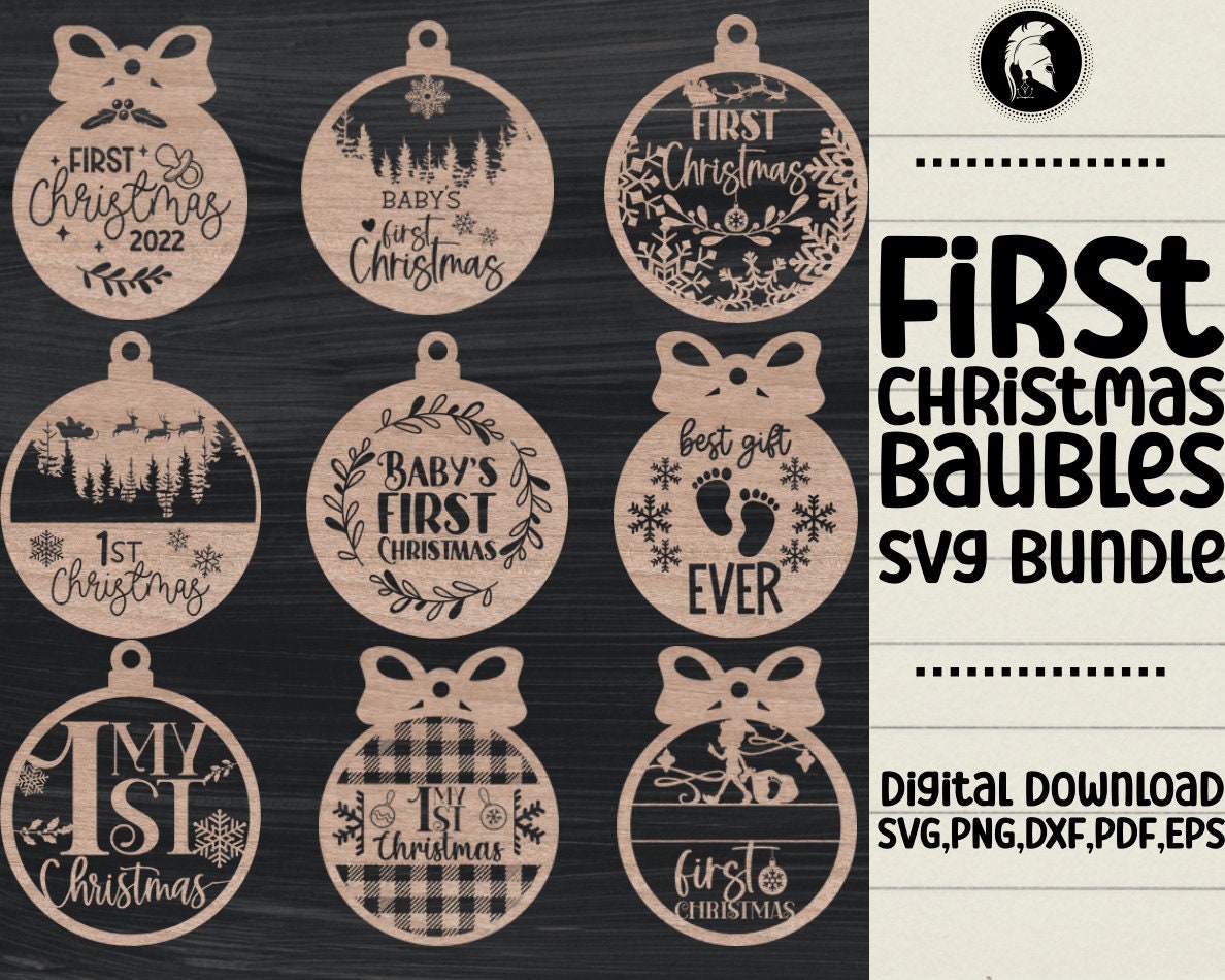 Baby First Christmas SVG First Christmas Ornament SVG - Etsy