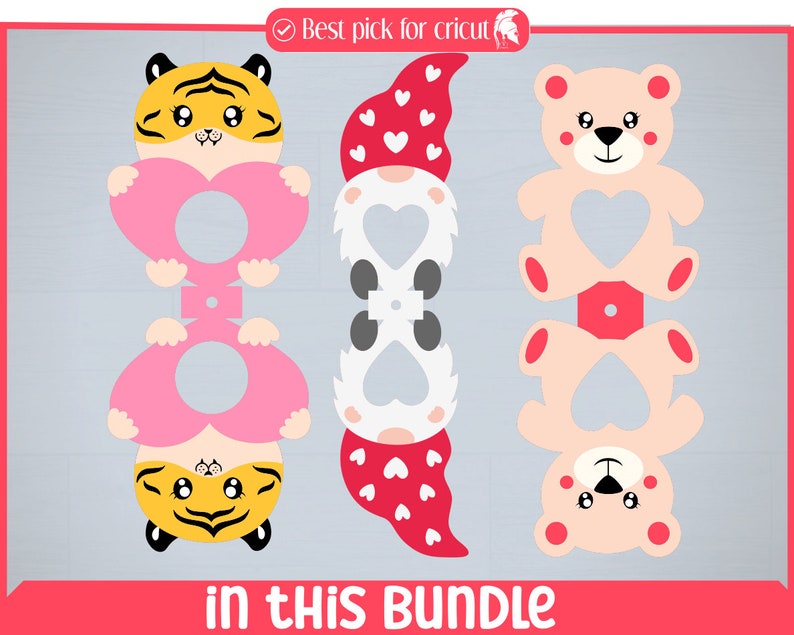 Valentine Lollipop Holder SVG Valentines Day Lollipop Holder - Etsy