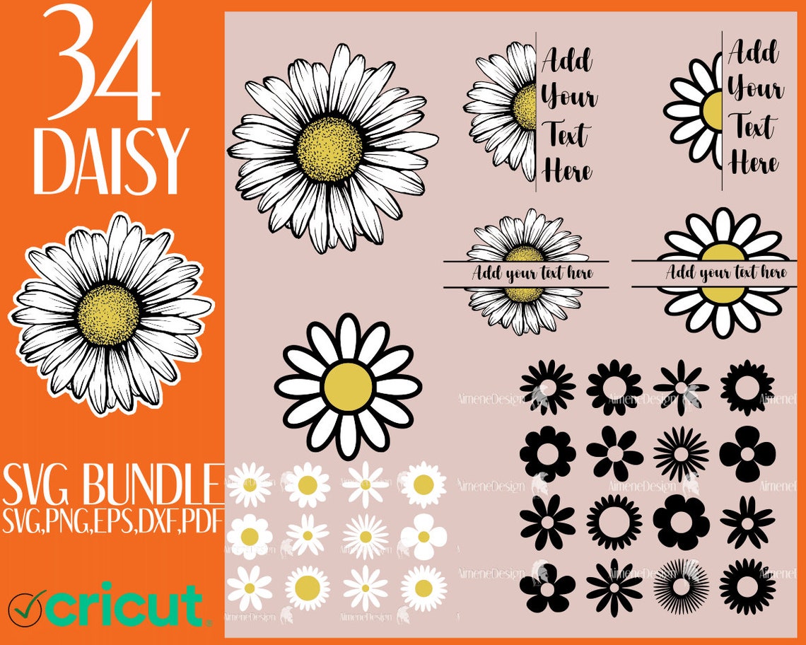 34 Daisy SVG Daisy SVG Bundle Daisy Flower SVG Daisy - Etsy