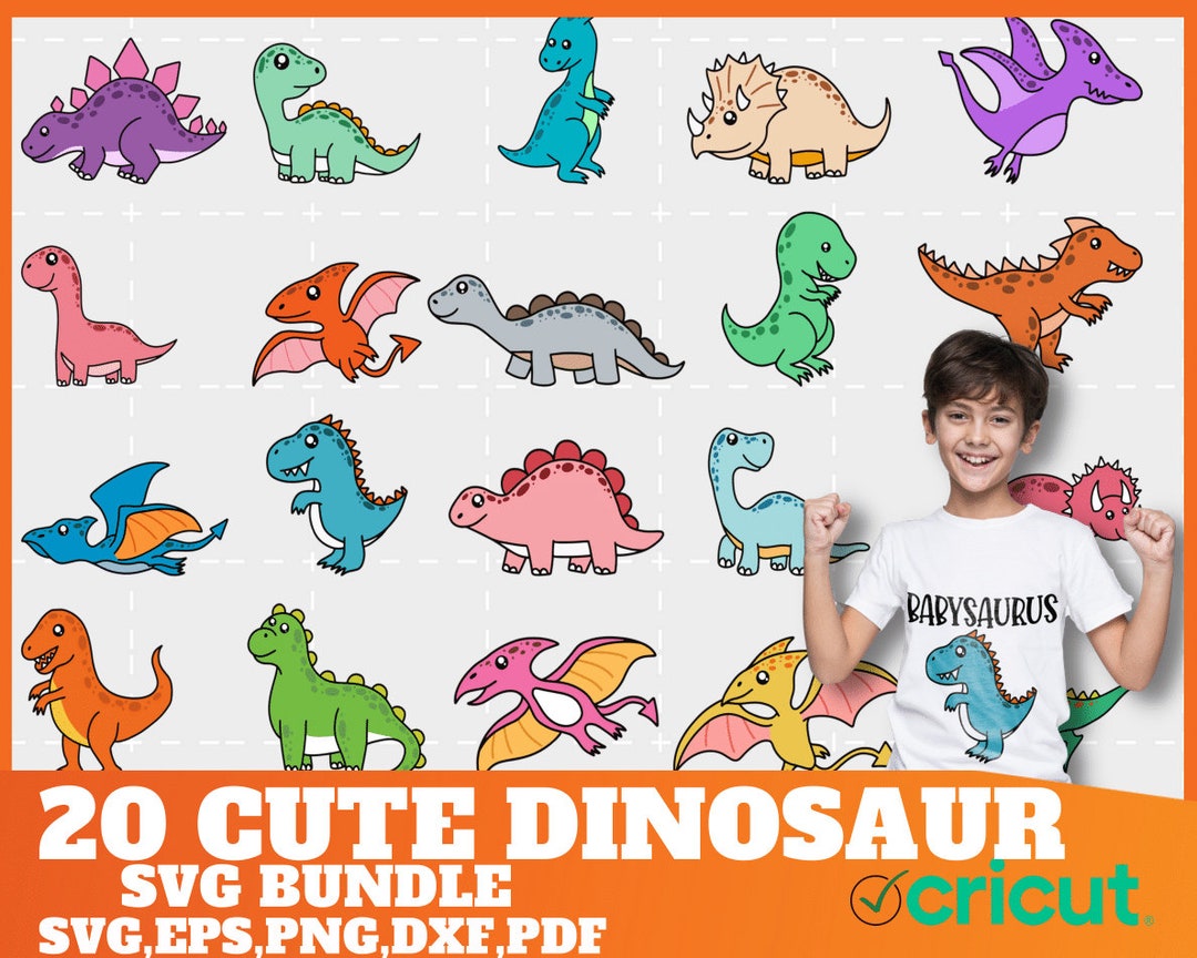 Cute Dinosaur Svg Bundle,tyrannosaurus Rex Triceratops Svg,baby ...
