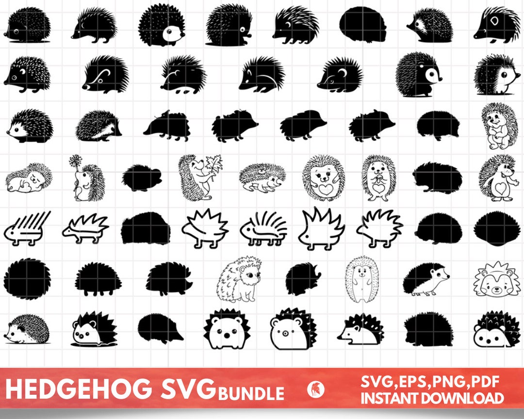 Hedgehog Bundle Svg, Hedgehog Svg, Hedgehog Clipart, Hedgehog Cut Files ...
