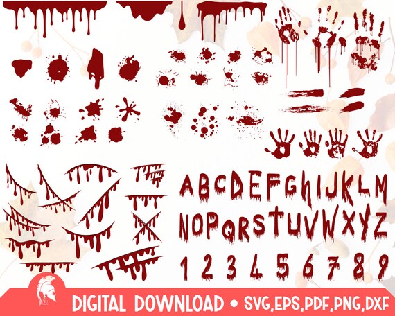 Blood Drips Svg Blood Png Bloody Font Svg Claw Svg Blood - Etsy Australia