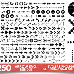 ARROW SVG, Arrow Svg Bundle, Arrows Svg, Arrow Cut File, Arrow Cricut ...
