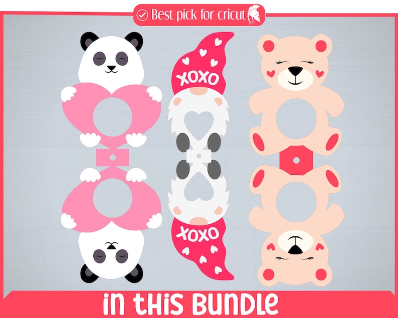 Valentine Lollipop Holder SVG Valentines Day Lollipop Holder - Etsy