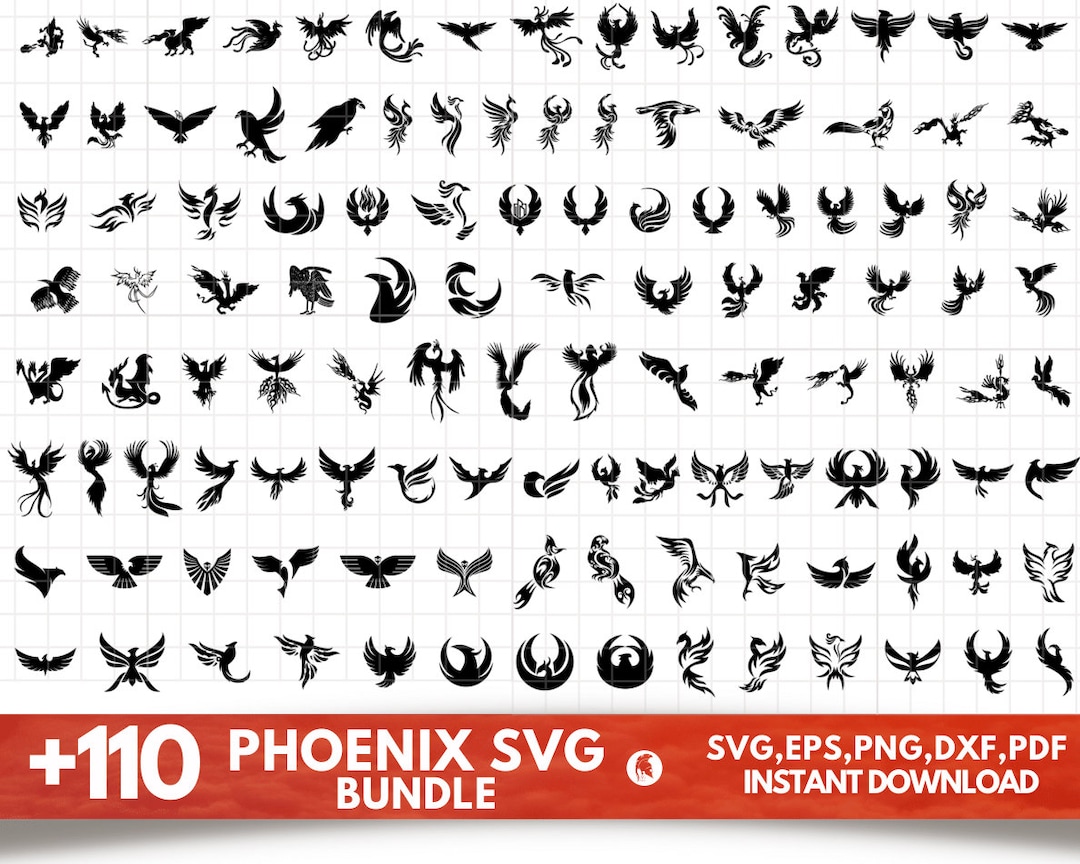 Phoenix SVG Bundle - Phoenix PNG Bundle - Phoenix Clipart - Phoenix SVG ...