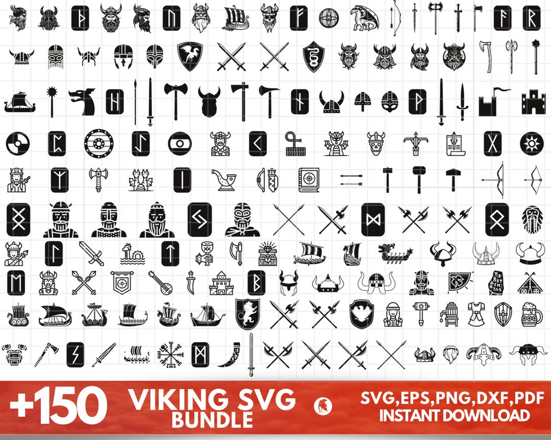 Viking SVG Bundle - Viking PNG Bundle - Viking Clipart - Viking SVG Cut ...