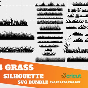 GRASS SVG BUNDLE, Grass Svg Clipart, Wild Grass Svg Cut Files for ...