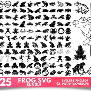 Frog SVG Bundle - Frog PNG Bundle - Frog Clipart - Frog SVG Cut Files ...