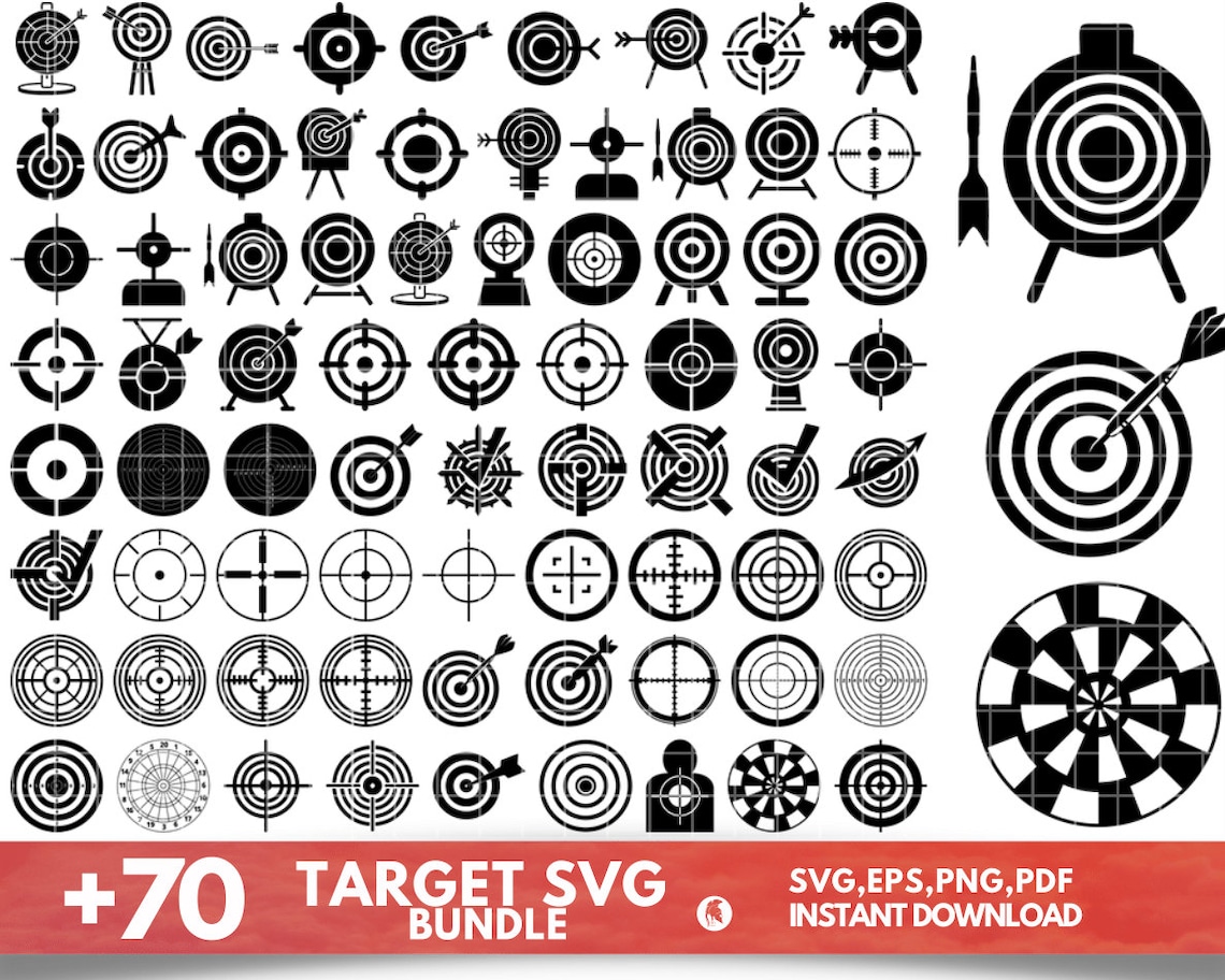 Target SVG, Bullseye SVG, Shooting Target SVG, Target Cricut, Clipart ...
