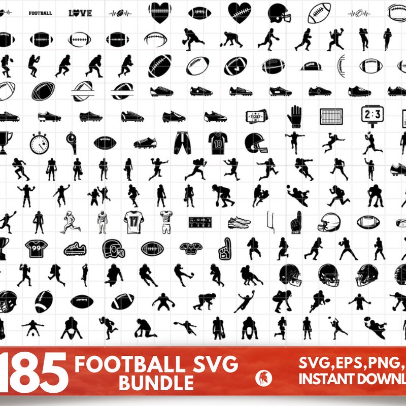 Flag Football Clipart - Etsy