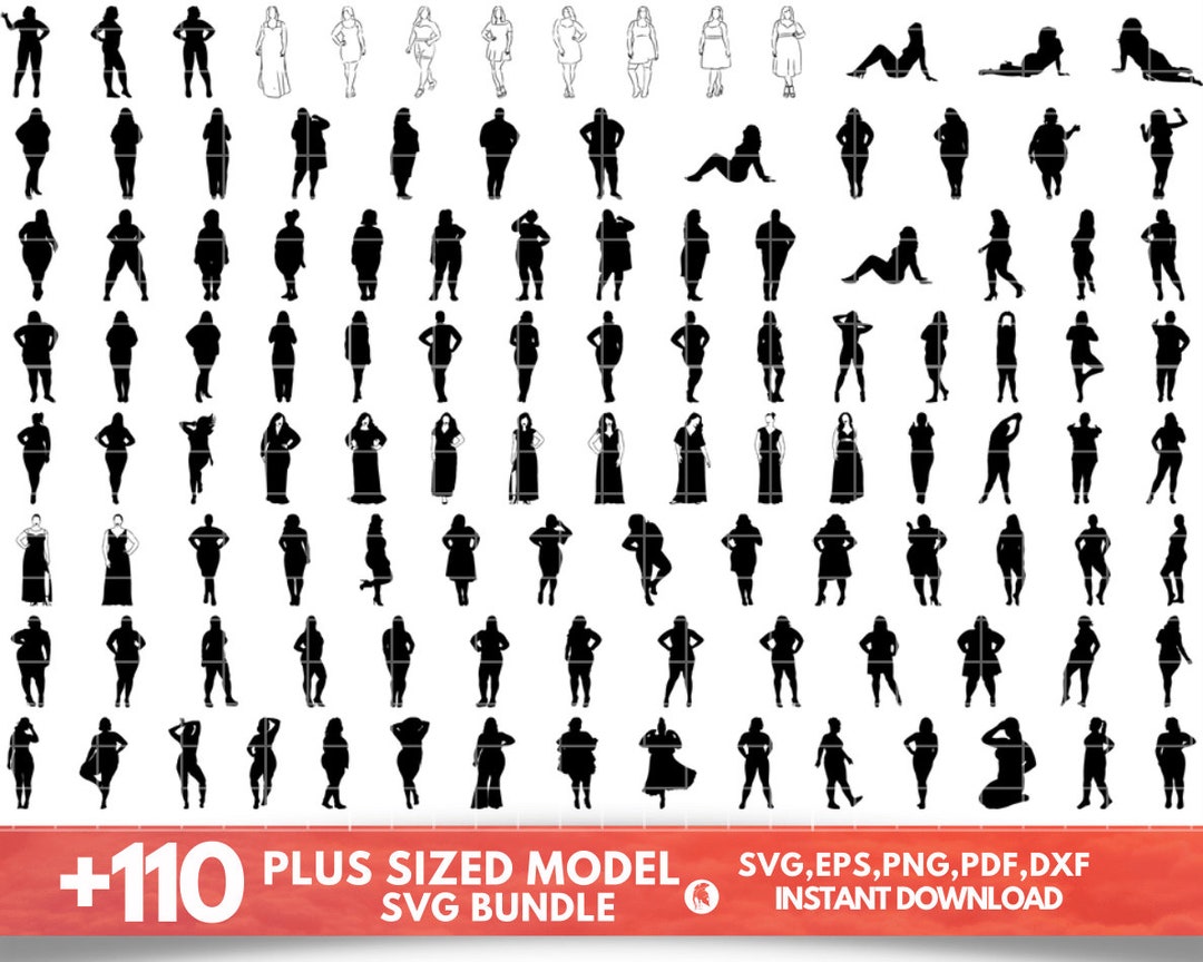 Plus Size Girl SVG Bundle, Plus Size Girl Dxf, Plus Size Girl Png, Plus Size Girl Vector, Plus ...