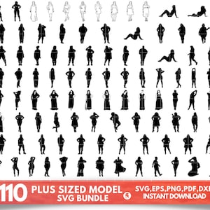 Plus Size Girl SVG Bundle, Plus Size Girl Dxf, Plus Size Girl Png, Plus ...