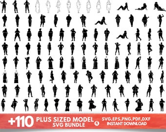 Plus Size Girl SVG Bundle, Plus Size Girl Dxf, Plus Size Girl Png, Plus ...