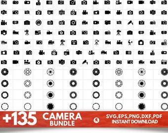 Camera SVG Bundle, Camera PNG Bundle, Camera Clipart, Camera SVG Cut ...