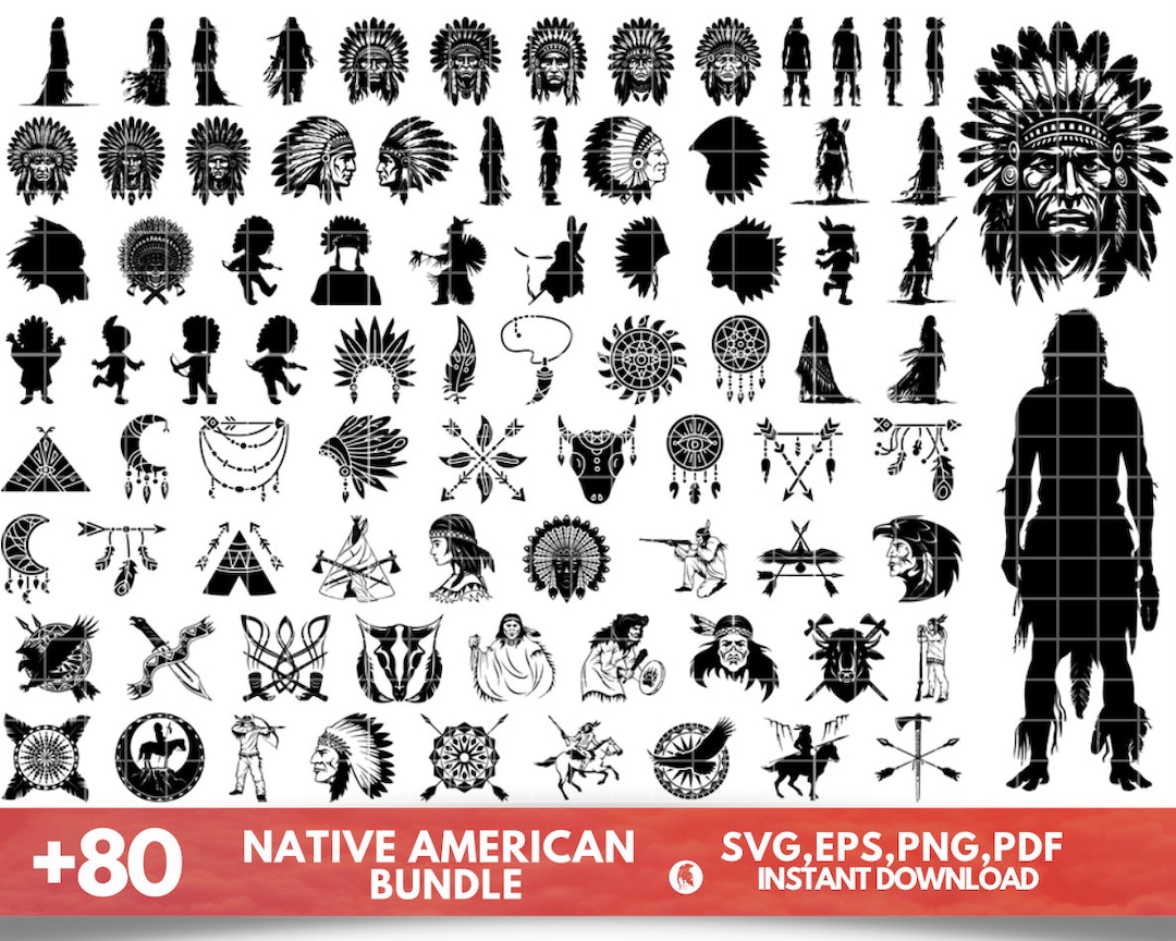 Native American Svg Bundle, Warriors Svg, Mandala Svg, American Indian ...