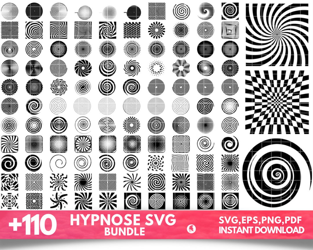 Spiral SVG Bundle, Hypnotic Spiral Svg, Spiral Clipart, Swirl Svg ...