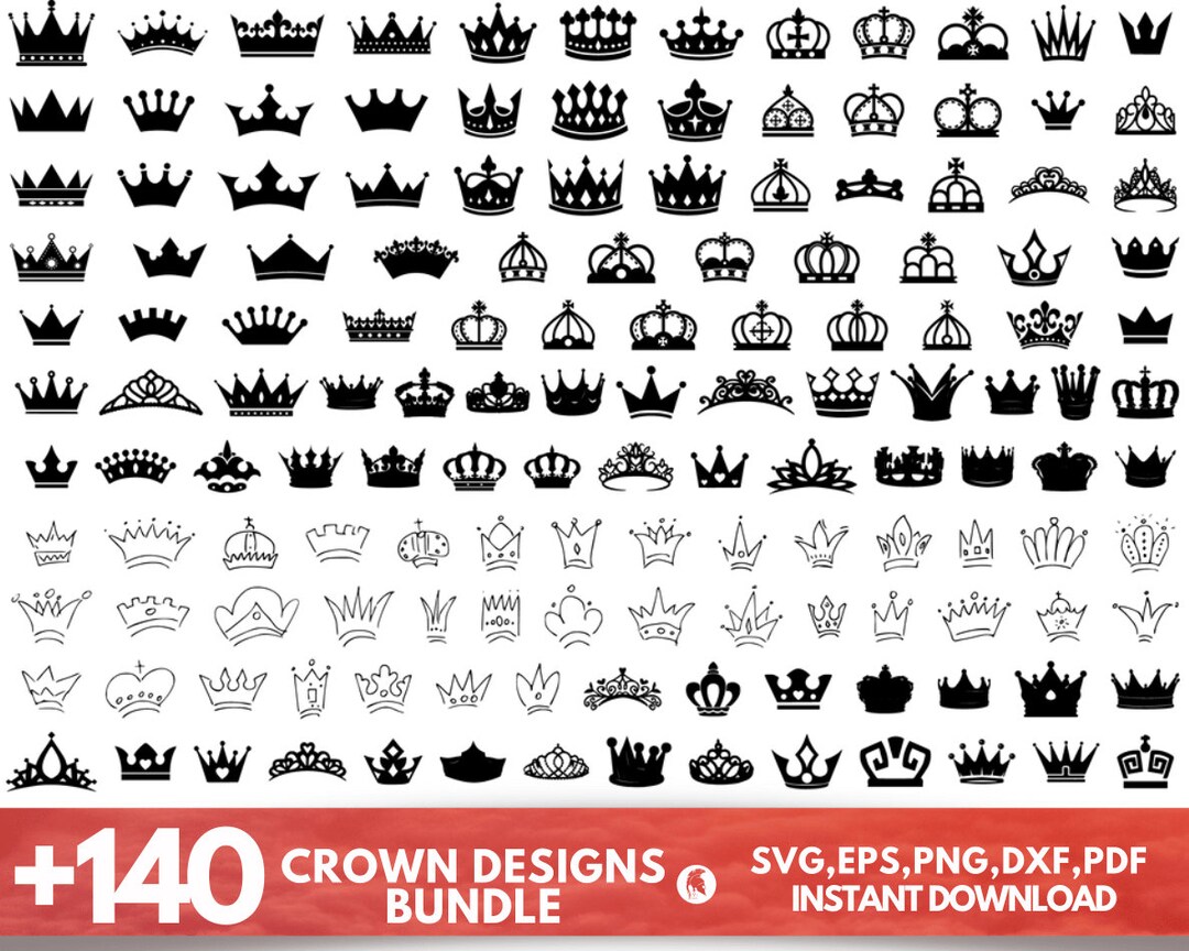 Crown SVG Bundle - Crown PNG Bundle - Crown Clipart - Crown SVG Cut ...
