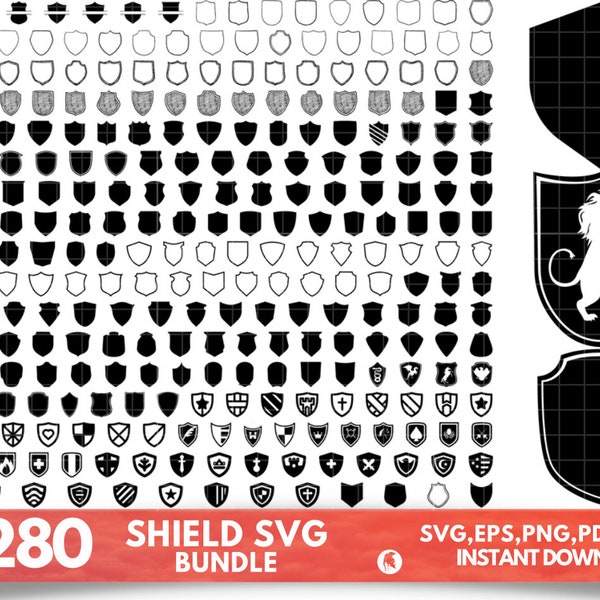 Shield Svg - Etsy