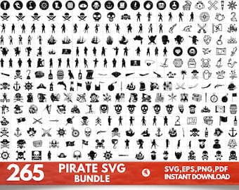 Pirate SVG Bundle, Pirate SVG, Pirate Silhouette, Pirate Ship Svg ...